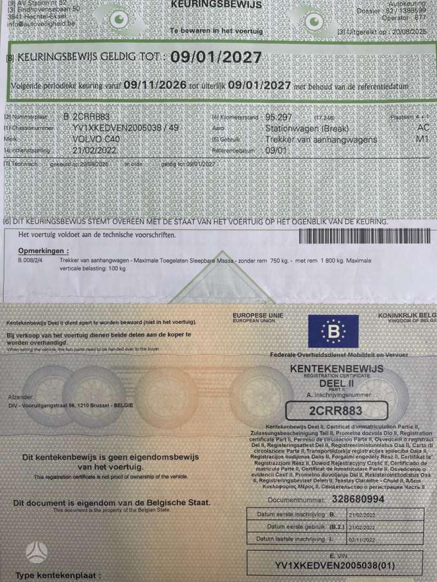 Pelēks Volvo C40 2022 Kauņa, ar dzinēja tilpumu 0.00 L un nobraukumu 110 tūkst. km par 30734 €, foto 41 vietnē AUTOMOTO.COM.LV