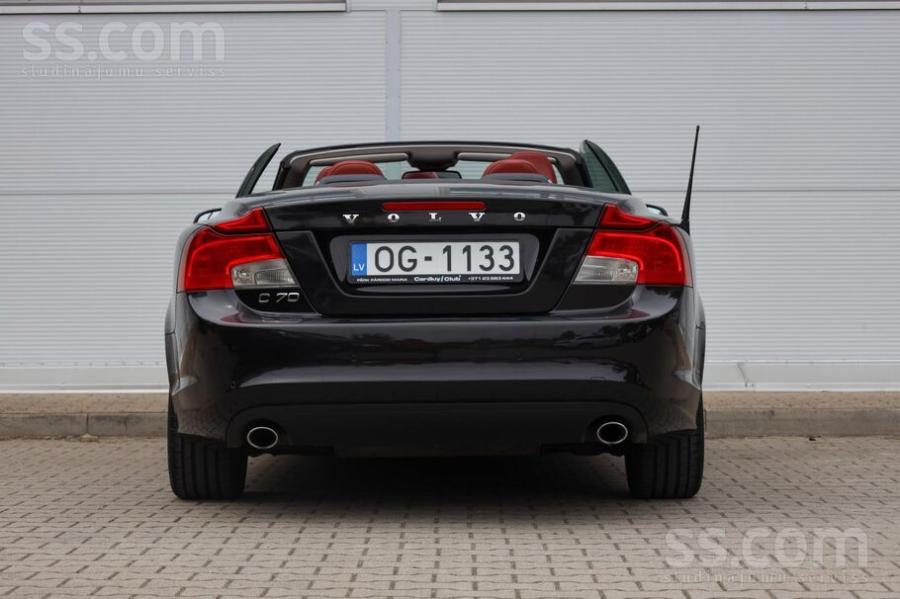 Black Volvo C70 2012 in Riga, with an engine capacity of 2.00 L and mileage of 0 thousand km for 6995 €, photo 8 on AUTOMOTO.COM.LV