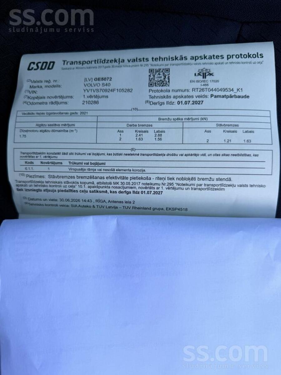 Pelēks Volvo S40 2004 Rīga, ar dzinēja tilpumu 1.90 L un nobraukumu 210 tūkst. km par 1150 €, foto 10 vietnē AUTOMOTO.COM.LV