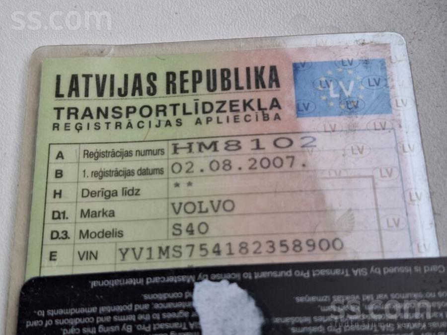 Grey Volvo S40 2007 in Riga, with an engine capacity of 2.00 L and mileage of 0 thousand km for 1450 €, photo 28 on AUTOMOTO.COM.LV