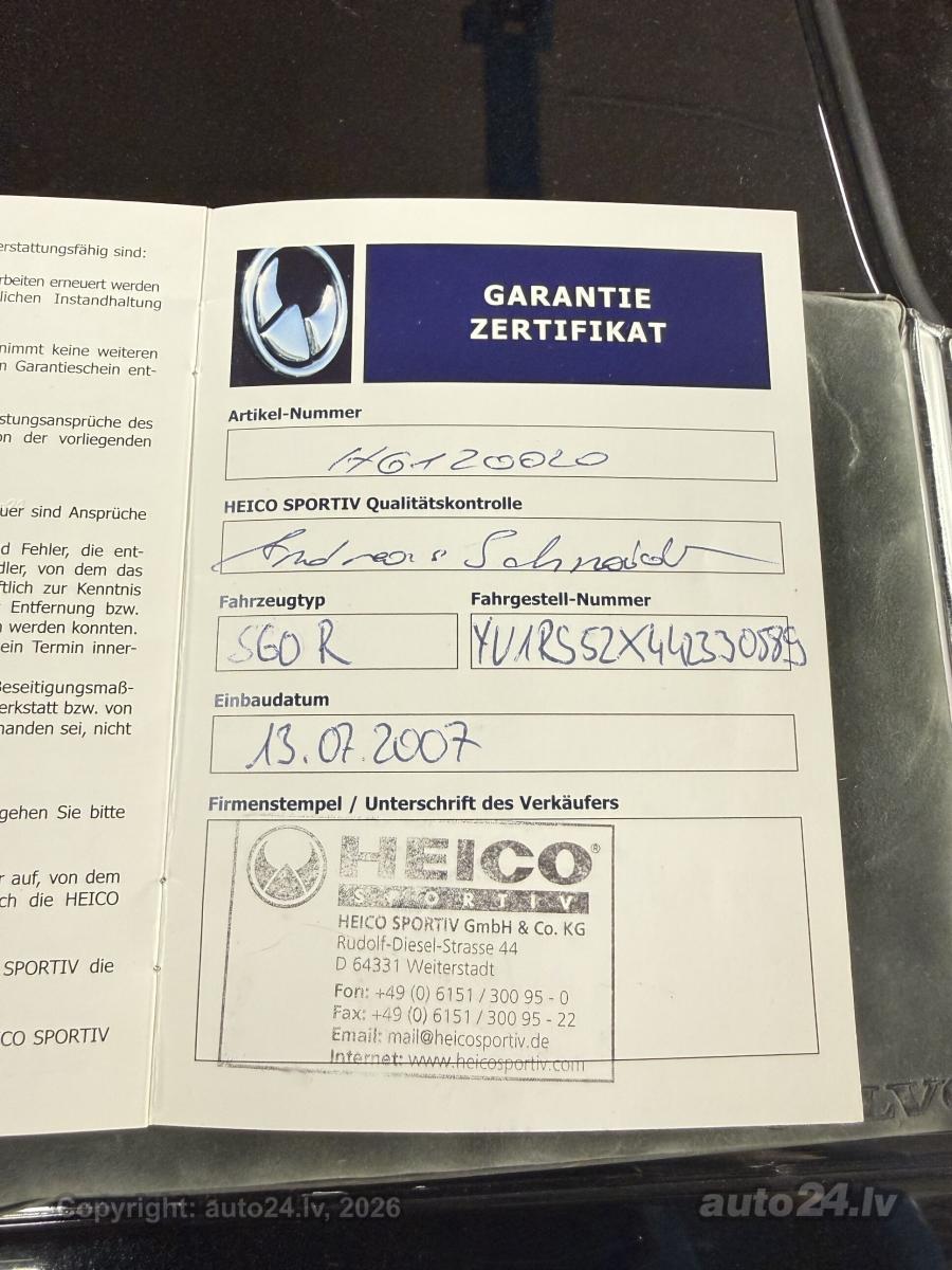 Черный Вольво С60 2005 в Пайде, объемом двигателя 2.50 л и пробегом 253 тыс. км за 9500 €, фото 16 на AUTOMOTO.COM.LV
