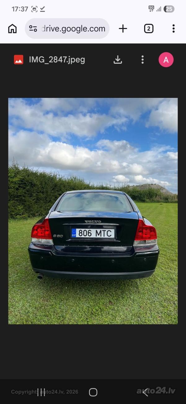 Black Volvo S60 2007 in Tallinn, with an engine capacity of 2.40 L and mileage of 290 thousand km for 4900 €, photo 4 on AUTOMOTO.COM.LV
