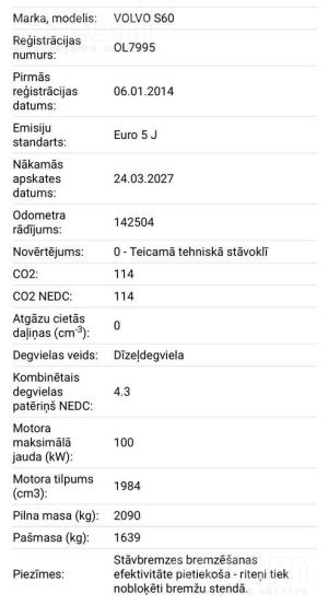 Melns Volvo S60 2014 Rīga, ar dzinēja tilpumu 2.00 L un nobraukumu 142 tūkst. km par 9995 €, foto 35 vietnē AUTOMOTO.COM.LV