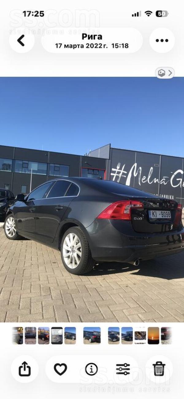 Black Volvo S60 2015 in Riga, with an engine capacity of 2.00 L and mileage of 280 thousand km for 7500 €, photo 3 on AUTOMOTO.COM.LV