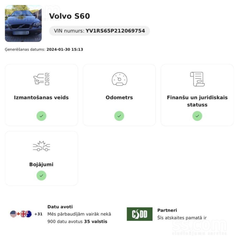 Zils Volvo S60 2001 Rīga, ar dzinēja tilpumu 2.40 L un nobraukumu 280 tūkst. km par 1600 €, foto 12 vietnē AUTOMOTO.COM.LV