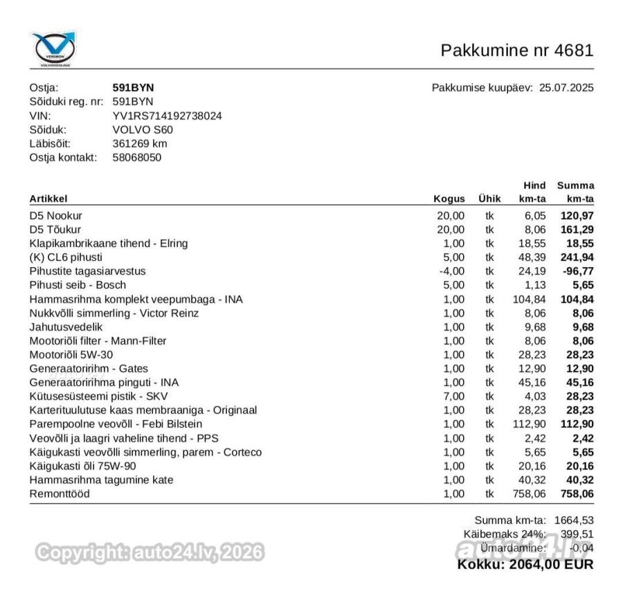 Синий Вольво С60 2009 в Таллин, объемом двигателя 2.40 л и пробегом 373 тыс. км за 6500 €, фото 20 на AUTOMOTO.COM.LV