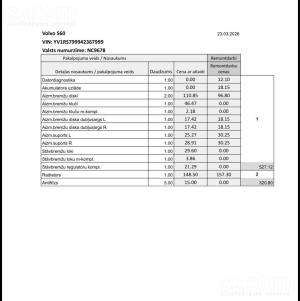 Серый Вольво С60 2003 в Юрмала, объемом двигателя 2.40 л и пробегом 336 тыс. км за 1300 €, фото 12 на AUTOMOTO.COM.LV