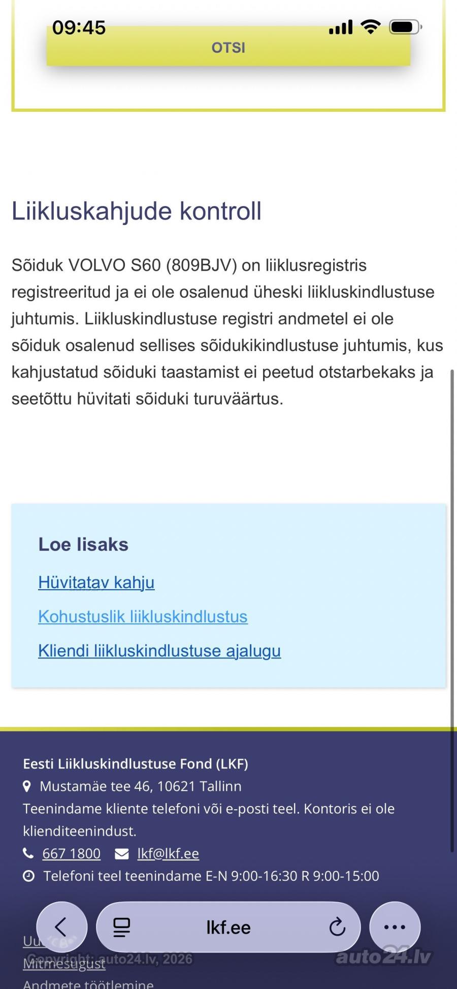 Pelēks Volvo S60 2004 Paide, ar dzinēja tilpumu 2.40 L un nobraukumu 225 tūkst. km par 3499 €, foto 23 vietnē AUTOMOTO.COM.LV