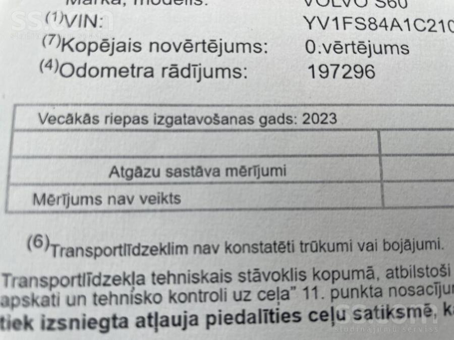 Pelēks Volvo S60 2012 Cēsis, ar dzinēja tilpumu 1.60 L un nobraukumu 0 tūkst. km par 5950 €, foto 24 vietnē AUTOMOTO.COM.LV