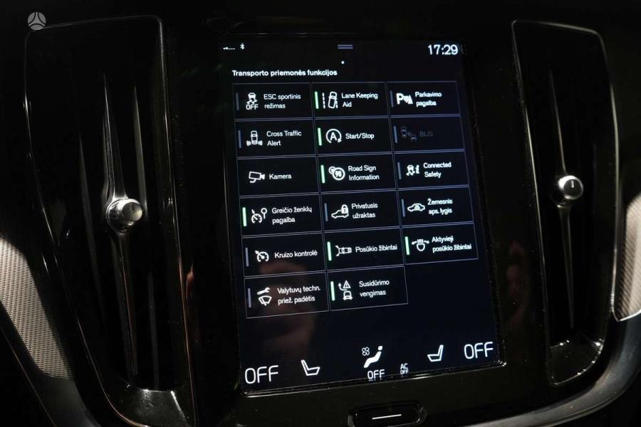 Grey Volvo S60 2019 in Vilnius, with an engine capacity of 1.97 L and mileage of 109 thousand km for 22900 €, photo 17 on AUTOMOTO.COM.LV
