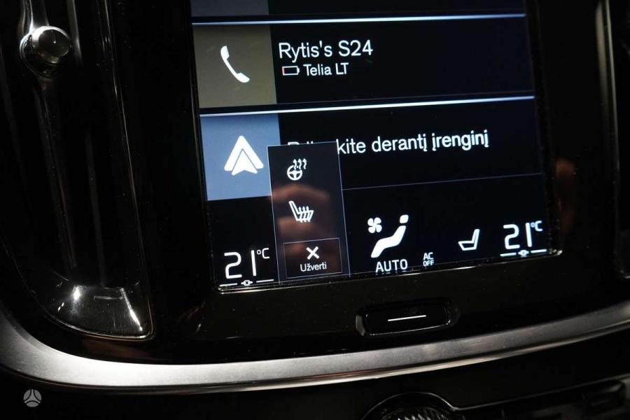 Grey Volvo S60 2019 in Vilnius, with an engine capacity of 1.97 L and mileage of 109 thousand km for 22900 €, photo 21 on AUTOMOTO.COM.LV