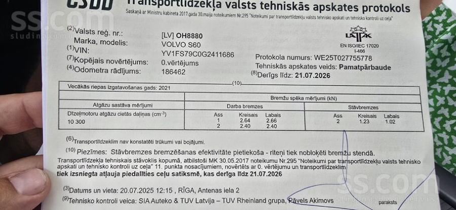 Balts Volvo S60 2016 Rīga, ar dzinēja tilpumu 2.00 L un nobraukumu 192 tūkst. km par 11800 €, foto 7 vietnē AUTOMOTO.COM.LV