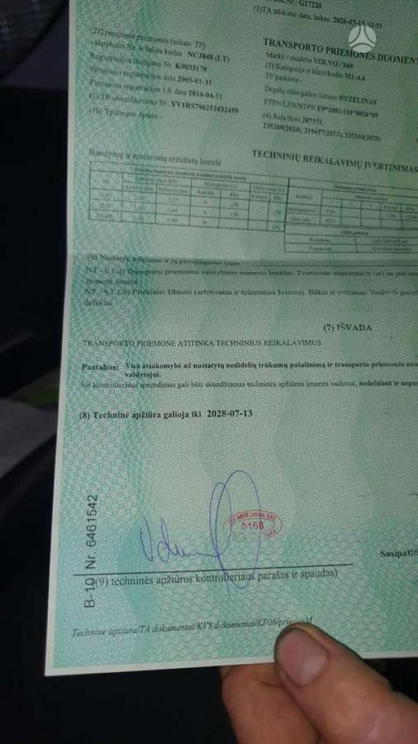 Желтый Вольво С60 2005 в Вильнюс, объемом двигателя 2.40 л и пробегом 287 тыс. км за 1600 €, фото 1 на AUTOMOTO.COM.LV