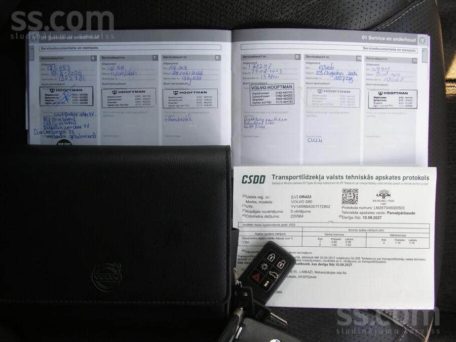 Blue Volvo S80 2013 in Riga, with an engine capacity of 2.00 L and mileage of 0 thousand km for 8950 €, photo 36 on AUTOMOTO.COM.LV