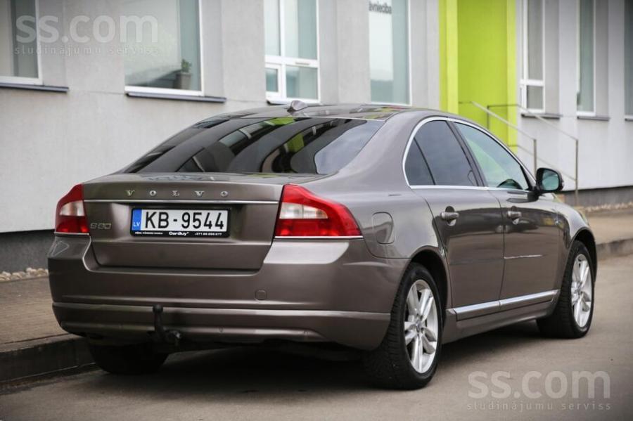 Brown Volvo S80 2012 in Riga, with an engine capacity of 2.00 L and mileage of 371 thousand km for 5995 €, photo 7 on AUTOMOTO.COM.LV