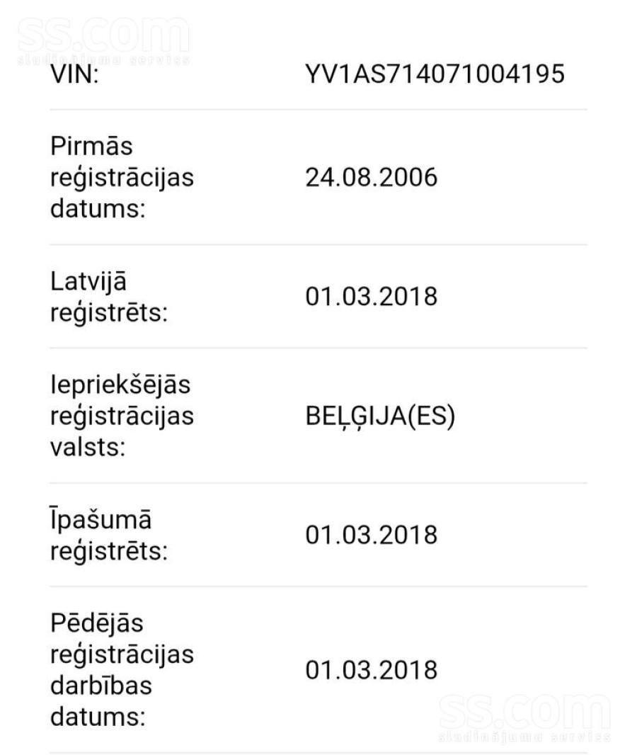 Серый Вольво С80 2006 в Даугавпилс, объемом двигателя 2.40 л и пробегом 277 тыс. км за 2290 €, фото 10 на AUTOMOTO.COM.LV