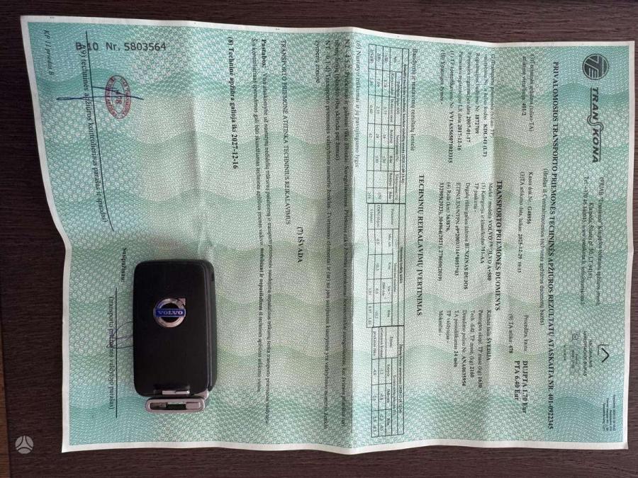 Grey Volvo S80 2007 in Klaipeda, with an engine capacity of 2.52 L and mileage of 369 thousand km for 1450 €, photo 20 on AUTOMOTO.COM.LV