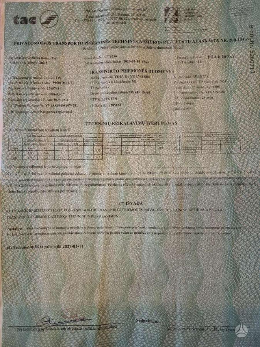 Серый Вольво С80 2008 в Каунас, объемом двигателя 2.40 л и пробегом 301 тыс. км за 4100 €, фото 14 на AUTOMOTO.COM.LV