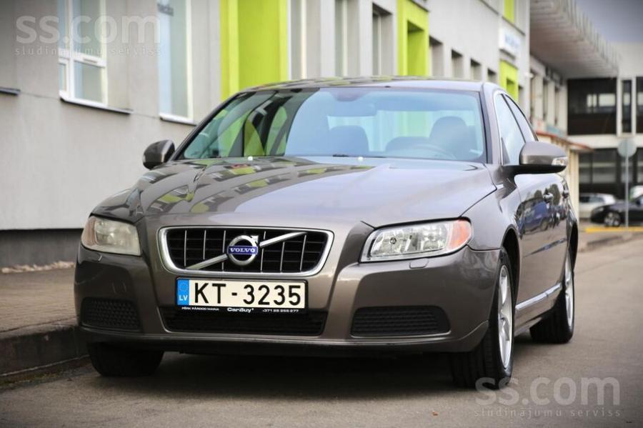 Grey Volvo S80 2010 in Riga, with an engine capacity of 2.40 L and mileage of 0 thousand km for 3995 €, photo 1 on AUTOMOTO.COM.LV
