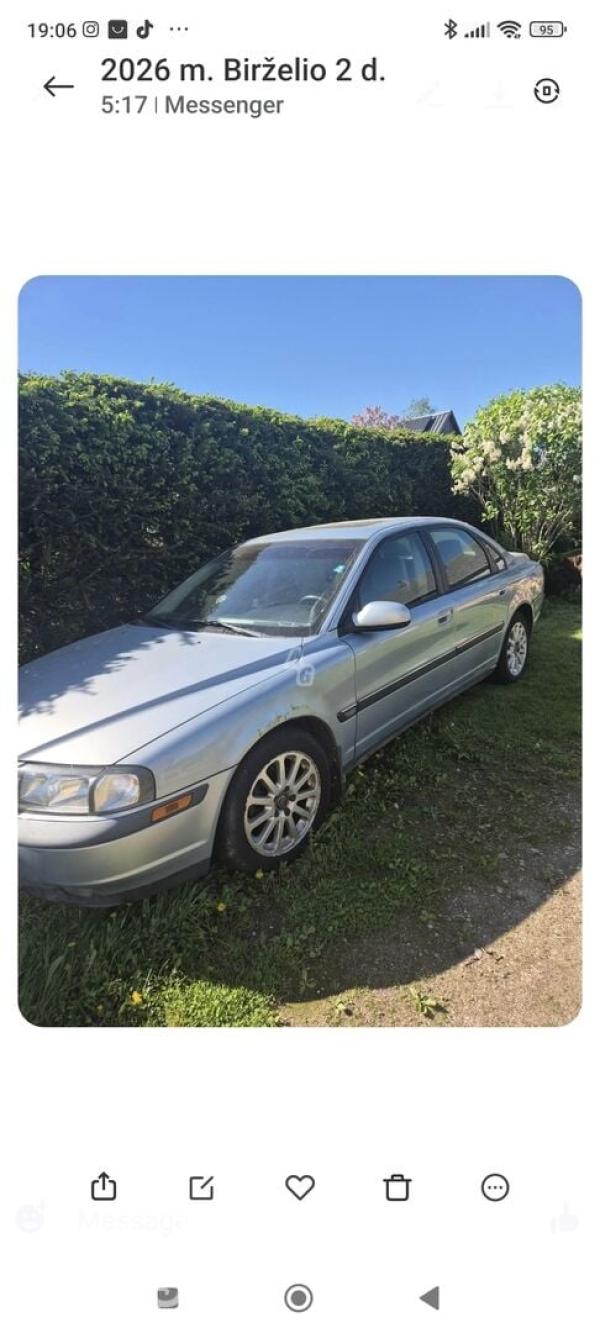Вольво С80 1999 в Каунас, объемом двигателя 2.50 л и пробегом 292 тыс. км за 700 €, фото 1 на AUTOMOTO.COM.LV