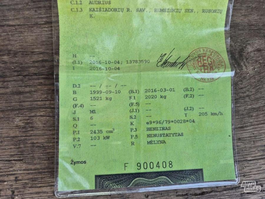 Volvo S80 1999 Kaišiadorys, ar dzinēja tilpumu 2.40 L un nobraukumu 400 tūkst. km par 700 €, foto 19 vietnē AUTOMOTO.COM.LV