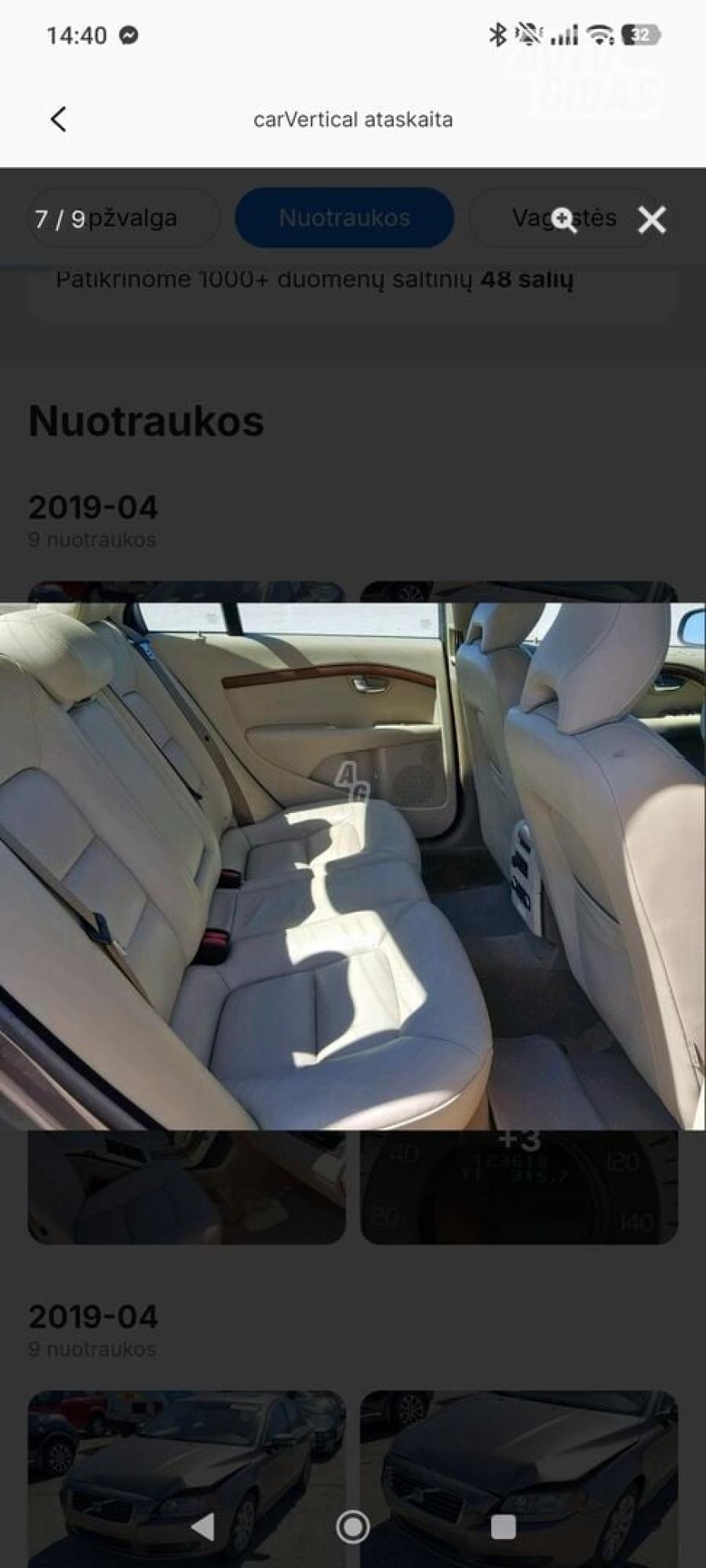 Volvo S80 2009 in Vilnius, with an engine capacity of 3.20 L and mileage of 295 thousand km for 5000 €, photo 20 on AUTOMOTO.COM.LV