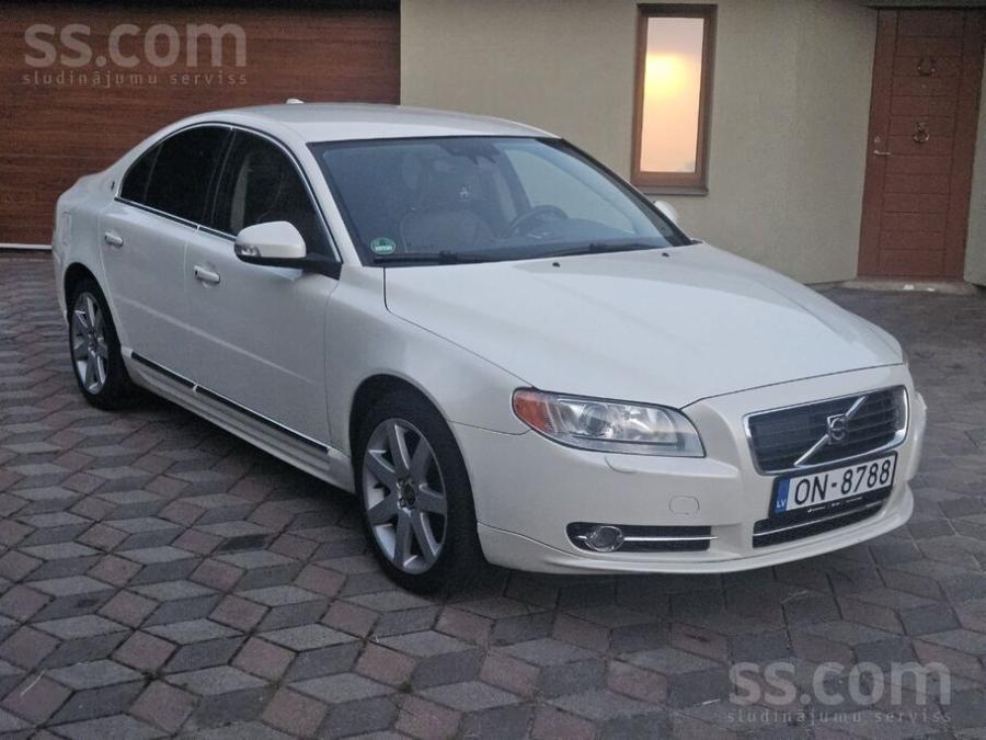 White Volvo S80 2008 in Talsi, with an engine capacity of 2.40 L and mileage of 0 thousand km for 5499 €, photo 1 on AUTOMOTO.COM.LV