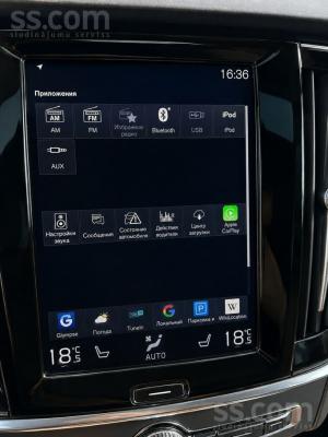 Black Volvo S90 2016 in Riga, with an engine capacity of 2.00 L and mileage of 285 thousand km for 18200 €, photo 22 on AUTOMOTO.COM.LV