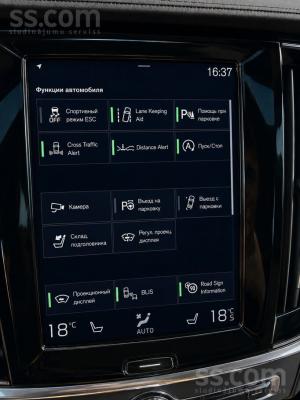 Black Volvo S90 2016 in Riga, with an engine capacity of 2.00 L and mileage of 285 thousand km for 18200 €, photo 24 on AUTOMOTO.COM.LV