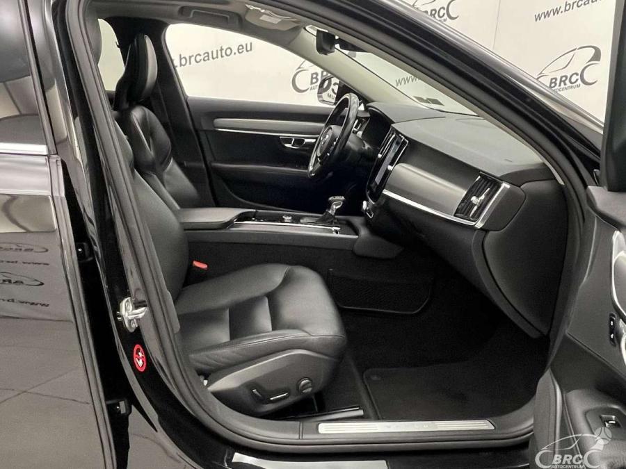 Black Volvo S90 2017 in Vilnius, with an engine capacity of 1.97 L and mileage of 168 thousand km for 14400 €, photo 6 on AUTOMOTO.COM.LV