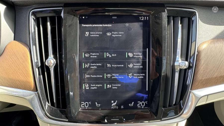 Blue Volvo S90 2016 in Vilnius, with an engine capacity of 1.97 L and mileage of 203 thousand km for 16990 €, photo 35 on AUTOMOTO.COM.LV