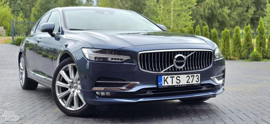 Blue Volvo S90 2018 in Vilnius, with an engine capacity of 2.00 L and mileage of 125 thousand km for 20500 €, photo 1 on AUTOMOTO.COM.LV