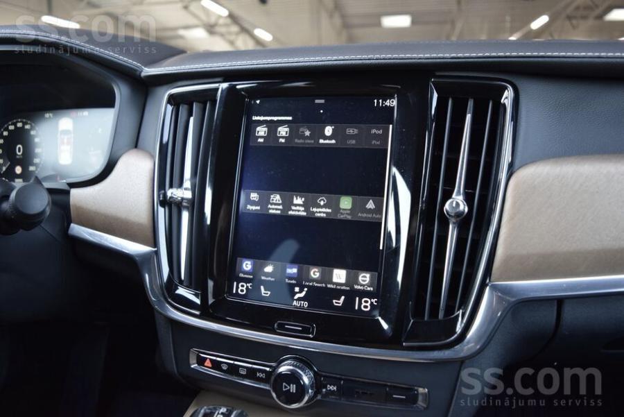 Blue Volvo S90 2019 in Riga, with an engine capacity of 2.00 L and mileage of 59 thousand km for 23900 €, photo 10 on AUTOMOTO.COM.LV