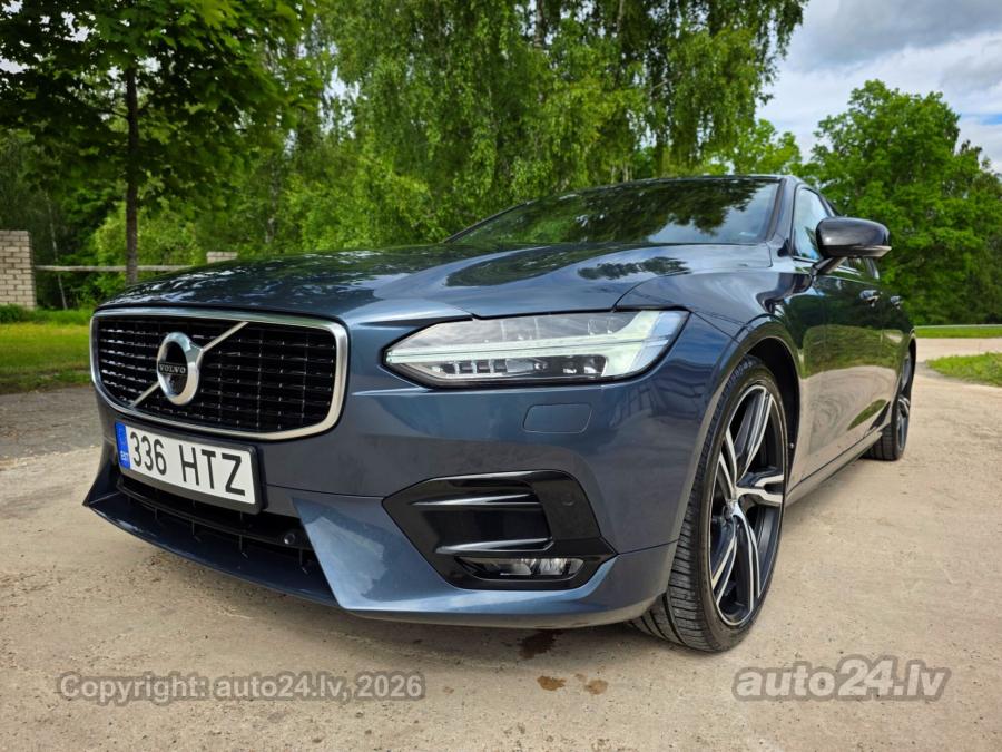 Blue Volvo S90 2019 in Tallinn, with an engine capacity of 2.00 L and mileage of 81 thousand km for 25900 €, photo 3 on AUTOMOTO.COM.LV