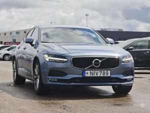 Blue Volvo S90 2019 in Vilnius, with an engine capacity of 1.97 L and mileage of 93 thousand km for 19200 €, photo  on AUTOMOTO.COM.LV