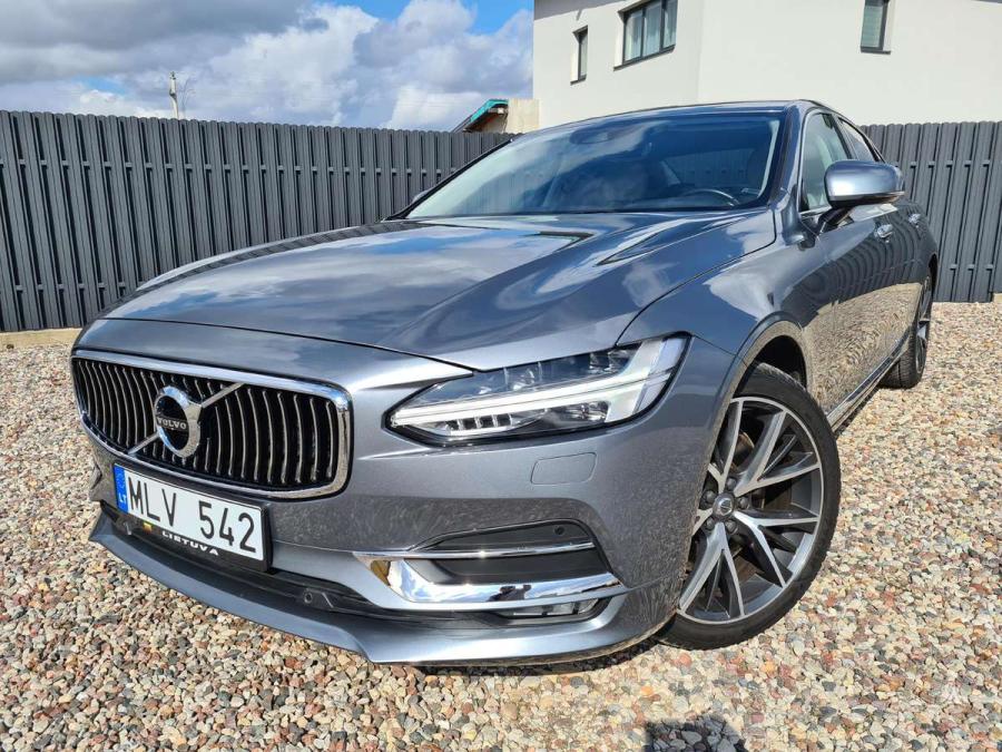 Grey Volvo S90 2018 in Alytus, with an engine capacity of 1.97 L and mileage of 186 thousand km for 22900 €, photo 16 on AUTOMOTO.COM.LV