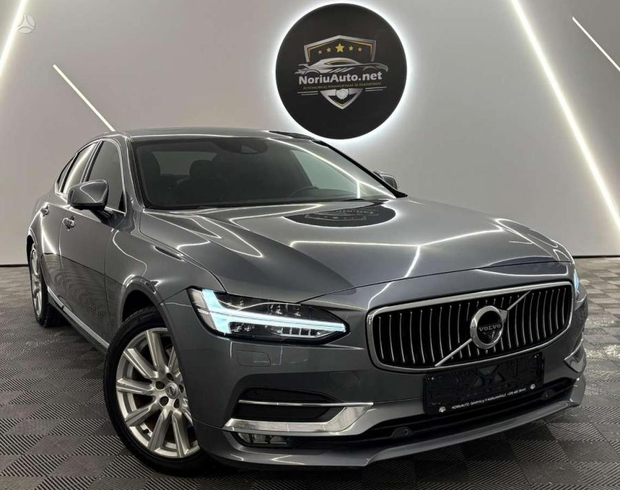 Pelēks Volvo S90 2018 Marijampole, ar dzinēja tilpumu 1.97 L un nobraukumu 278 tūkst. km par 15999 €, foto 1 vietnē AUTOMOTO.COM.LV