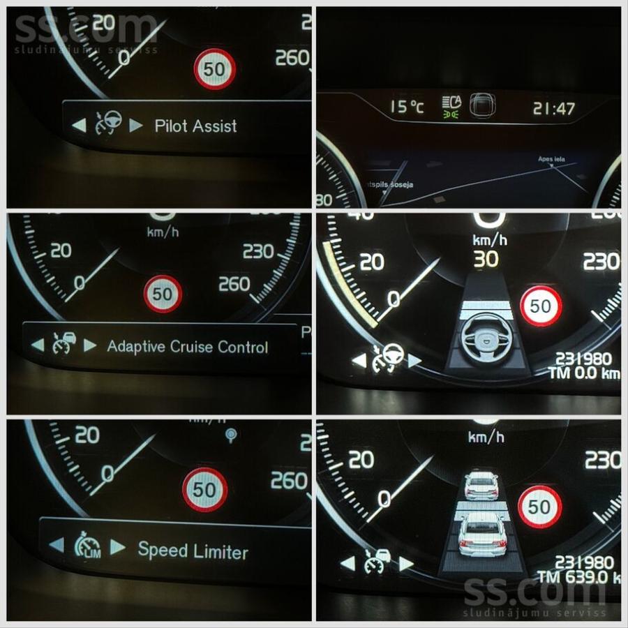 Grey Volvo S90 2018 in Jurmala, with an engine capacity of 2.00 L and mileage of 231 thousand km for 17995 €, photo 24 on AUTOMOTO.COM.LV