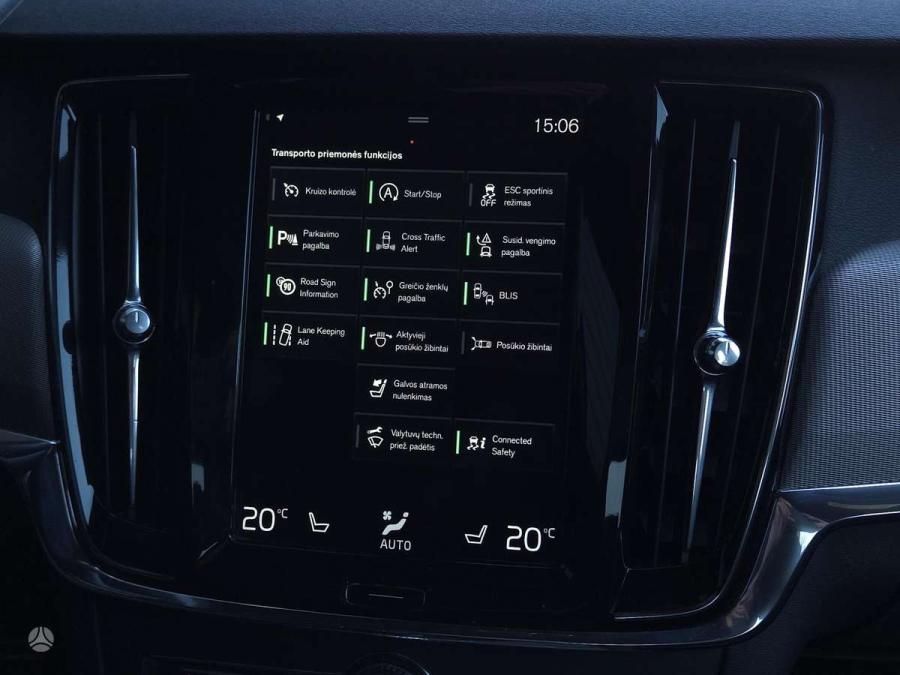 Grey Volvo S90 2018 in Kaunas, with an engine capacity of 2.00 L and mileage of 269 thousand km for 15750 €, photo 21 on AUTOMOTO.COM.LV