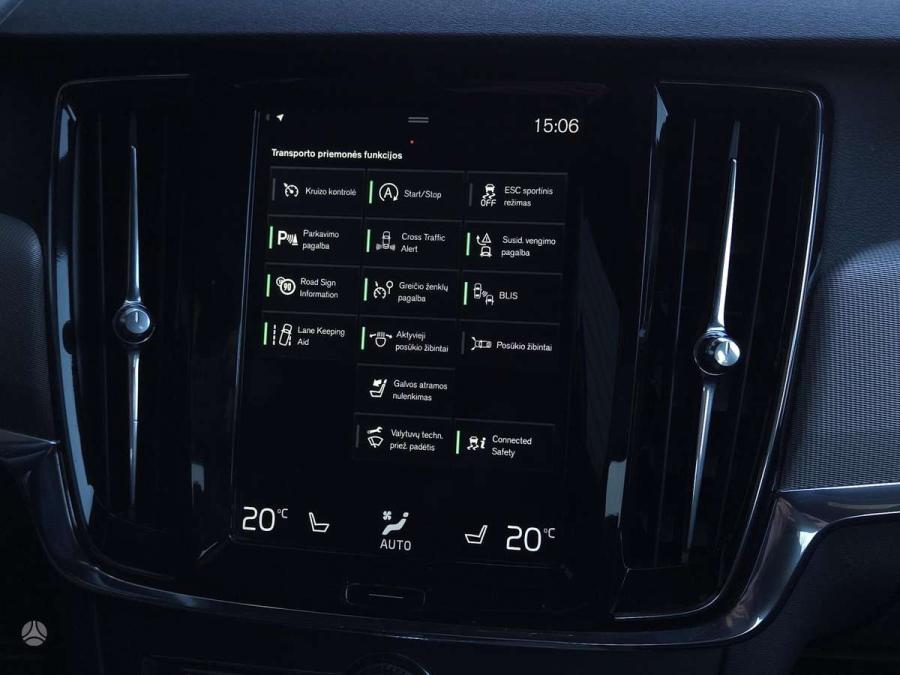 Grey Volvo S90 2018 in Kaunas, with an engine capacity of 2.00 L and mileage of 269 thousand km for 15450 €, photo 25 on AUTOMOTO.COM.LV