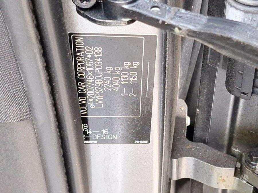 Серый Вольво С90 2018 в Вильнюс, объемом двигателя 1.97 л и пробегом 300 тыс. км за 10200 €, фото 6 на AUTOMOTO.COM.LV
