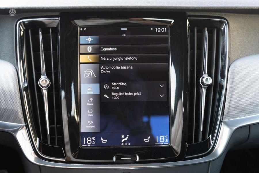 Pelēks Volvo S90 2018 Viļņa, ar dzinēja tilpumu 1.97 L un nobraukumu 301 tūkst. km par 13300 €, foto 46 vietnē AUTOMOTO.COM.LV