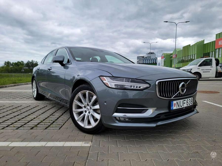 Pelēks Volvo S90 2018 Viļņa, ar dzinēja tilpumu 1.97 L un nobraukumu 162 tūkst. km par 18500 €, foto 3 vietnē AUTOMOTO.COM.LV