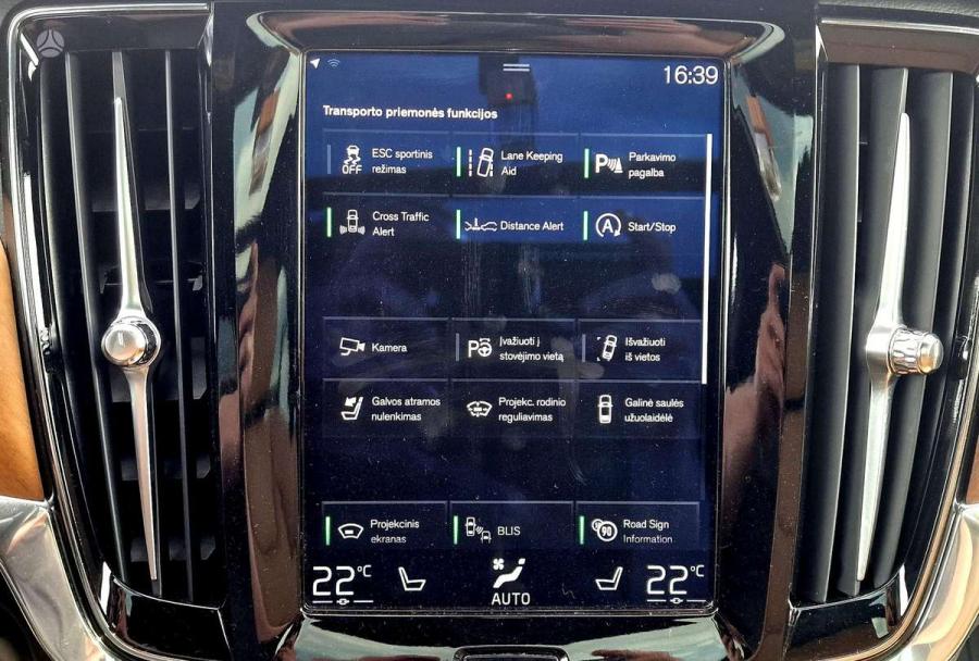Pelēks Volvo S90 2018 Kretinga, ar dzinēja tilpumu 2.00 L un nobraukumu 254 tūkst. km par 18300 €, foto 23 vietnē AUTOMOTO.COM.LV