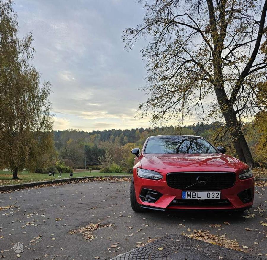 Red Volvo S90 2017 in Vilnius, with an engine capacity of 1.97 L and mileage of 78 thousand km for 18800 €, photo 1 on AUTOMOTO.COM.LV