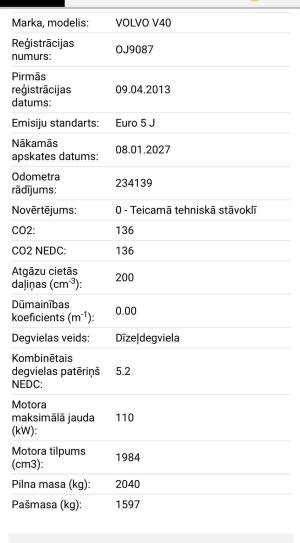 Melns Volvo V40 2013 Rīga, ar dzinēja tilpumu 2.00 L un nobraukumu 234 tūkst. km par 8995 €, foto 24 vietnē AUTOMOTO.COM.LV
