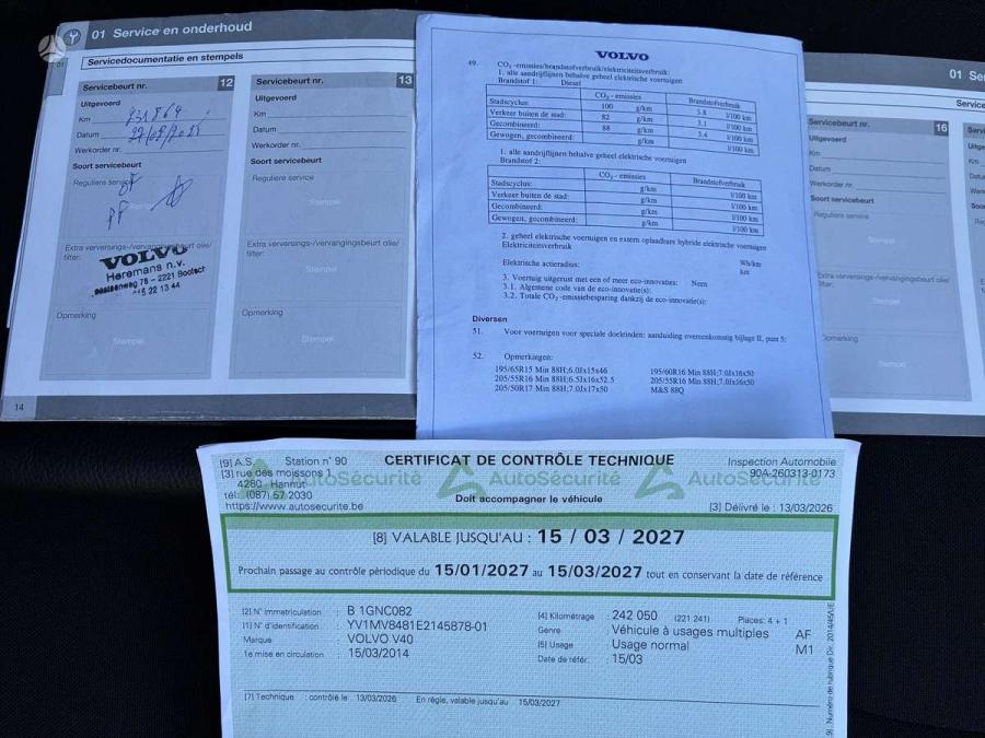Черный Вольво В40 2014 в Шяуляй, объемом двигателя 1.56 л и пробегом 243 тыс. км за 5800 €, фото 28 на AUTOMOTO.COM.LV