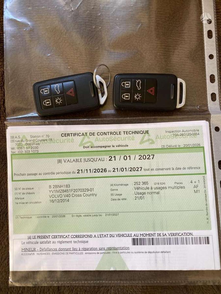 Серый Вольво В40 2014 в Каунас, объемом двигателя 1.56 л и пробегом 266 тыс. км за 5900 €, фото 25 на AUTOMOTO.COM.LV