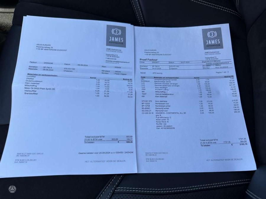 Pelēks Volvo V40 2018 Viļņa, ar dzinēja tilpumu 2.00 L un nobraukumu 199 tūkst. km par 12250 €, foto 25 vietnē AUTOMOTO.COM.LV