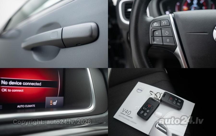 Grey Volvo V40 2018 in Tallinn, with an engine capacity of 2.00 L and mileage of 218 thousand km for 11999 €, photo 15 on AUTOMOTO.COM.LV